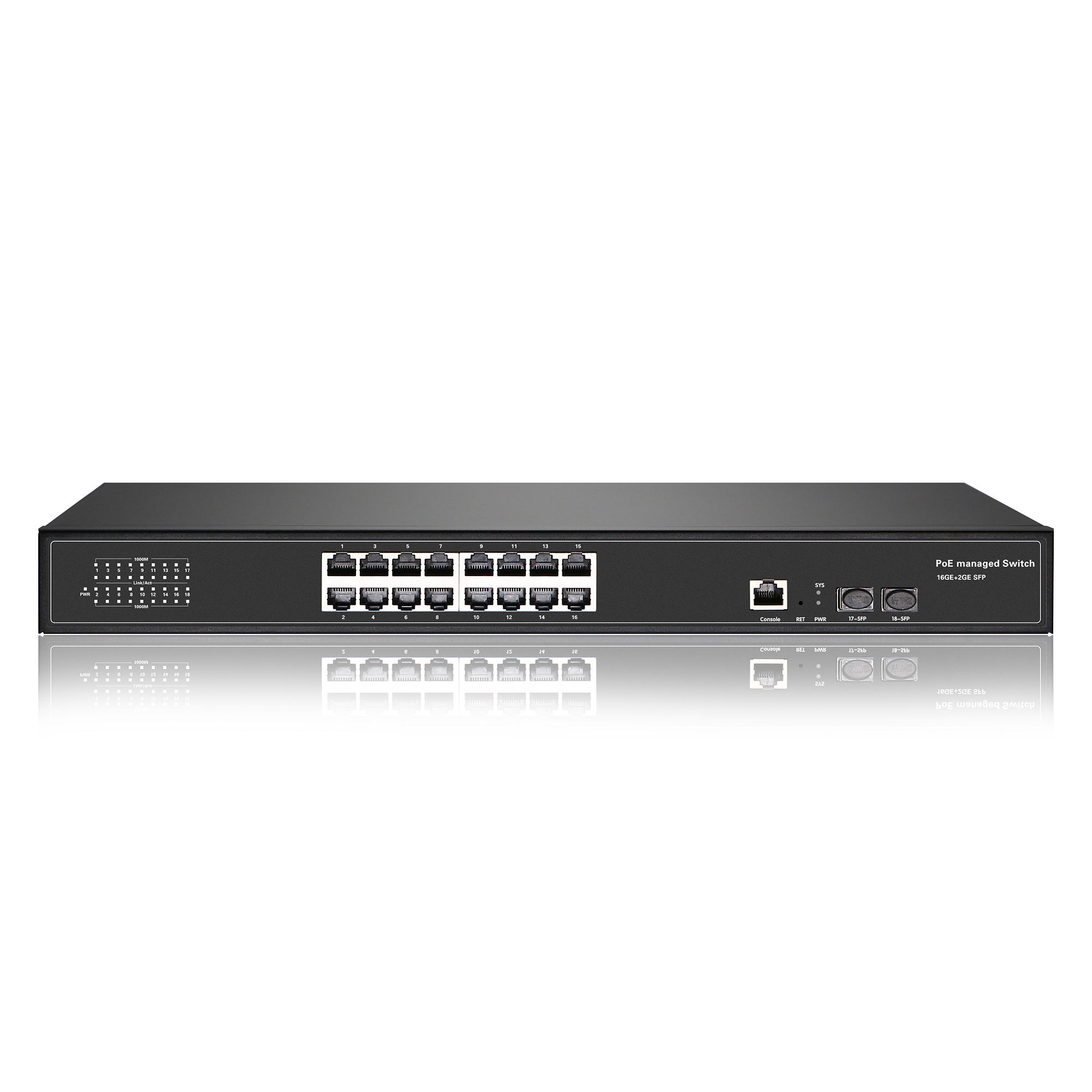 24 port manageable PoE switch Gigabit managed PoE with 2 SFP fiber port ...