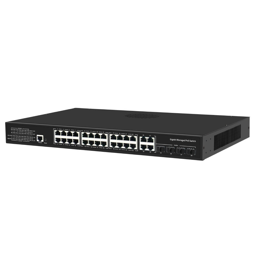 24*10/100/1000M POE Ports + 4*Gigabit SFP/TP Combo Ports + 1*Console ...