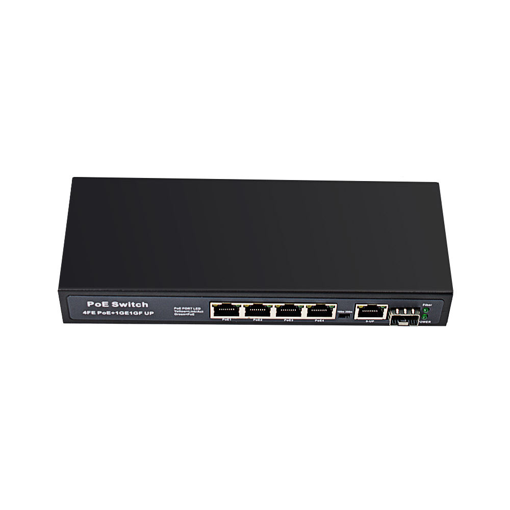 4 Port 10/100M POE with 1*1000Mbps RJ45 Port + 1* SFP Fiber Switch ...