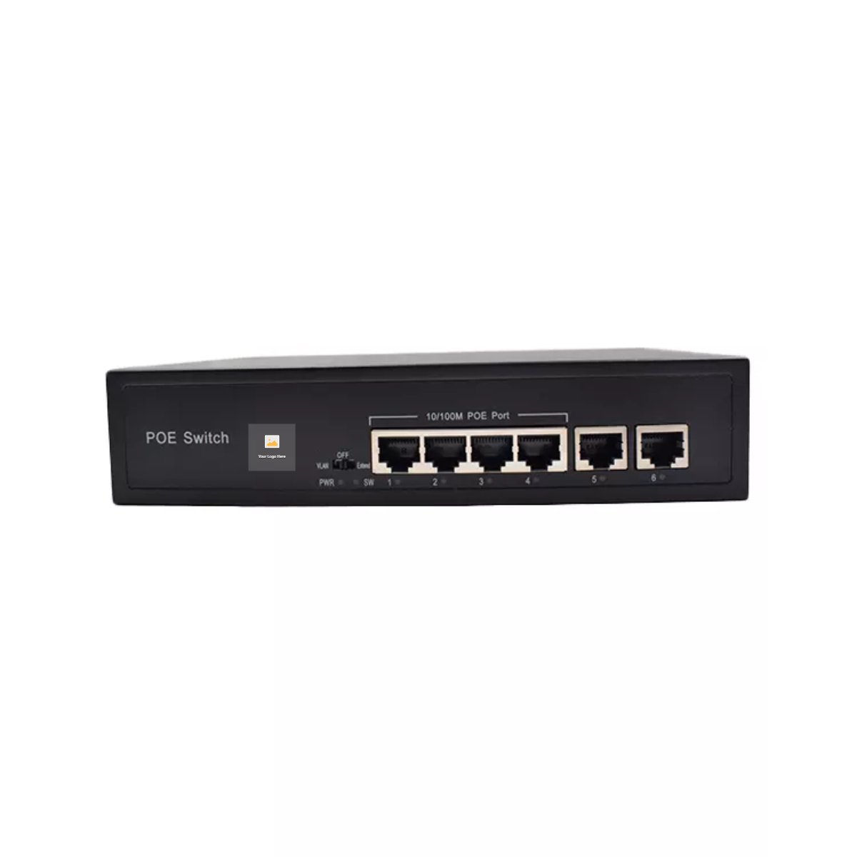 4 Ports 10/100Mbps + 2 Uplink ports Ethernet PoE Switch Desktop ...