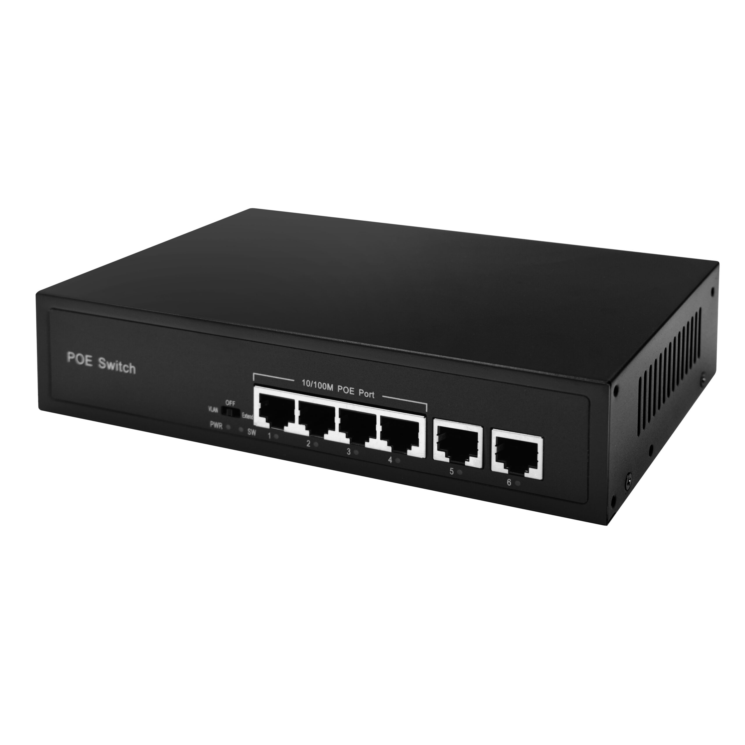 4 Ports 10/100Mbps + 2 Uplink ports Ethernet PoE Switch Desktop ...