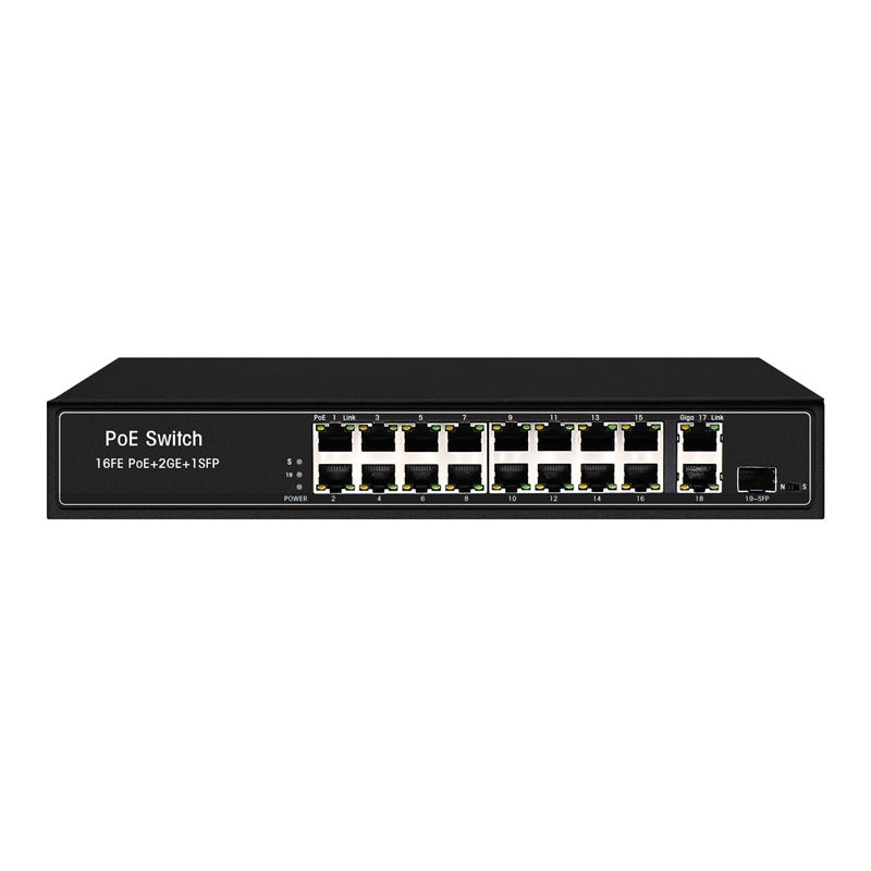 48V Ethernet PoE switch 16 18 24 port gigabit optical fiber network ...
