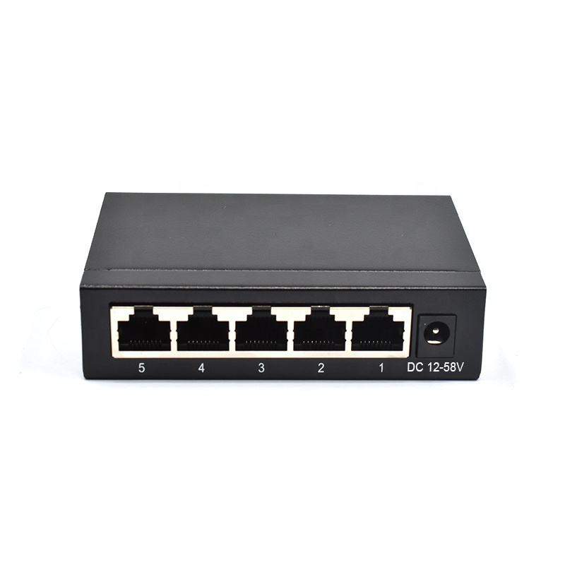 5-Port Fast Desktop Switch with 4-Port PoE 10/100Mbps, External Power ...