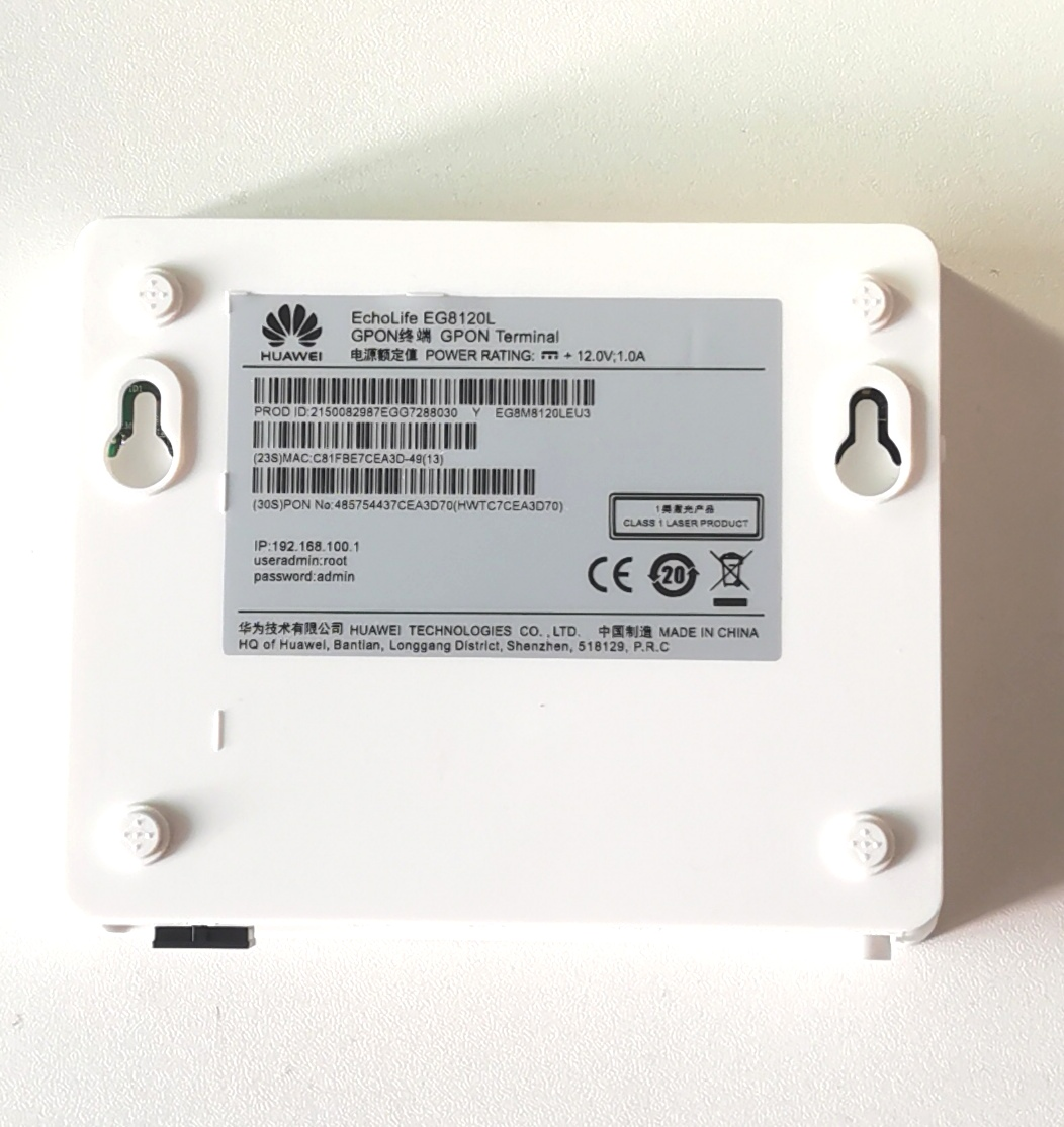 Brand new Echolife Small Style ftth modem EG8120L 1GE +1FE+1POT GPON ONU ONT - Quality FTTH ...