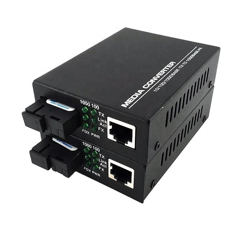 Fiber Optic High Quality Media Converter Gigabit 8 RJ45 Port