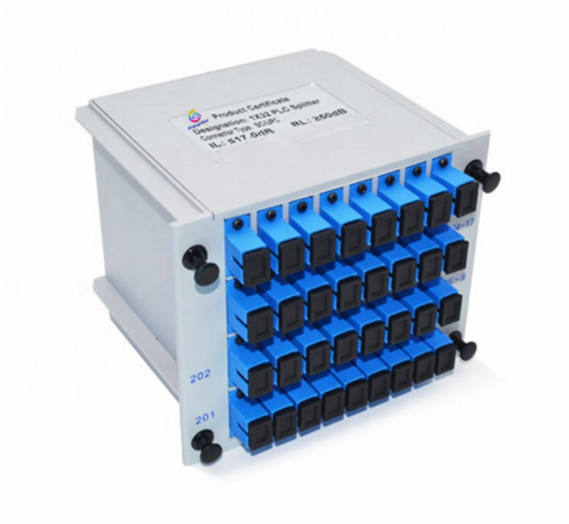 Fiber Optical PLC Splitter 1×16 1×32 Cassette Insertion Type SC APC/UPC ...