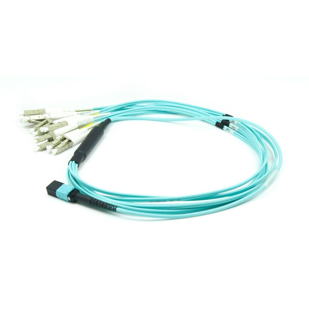 FTTH optical fiber ribbon MPO/MTP patch cord cable 12 core fan out MPO ...