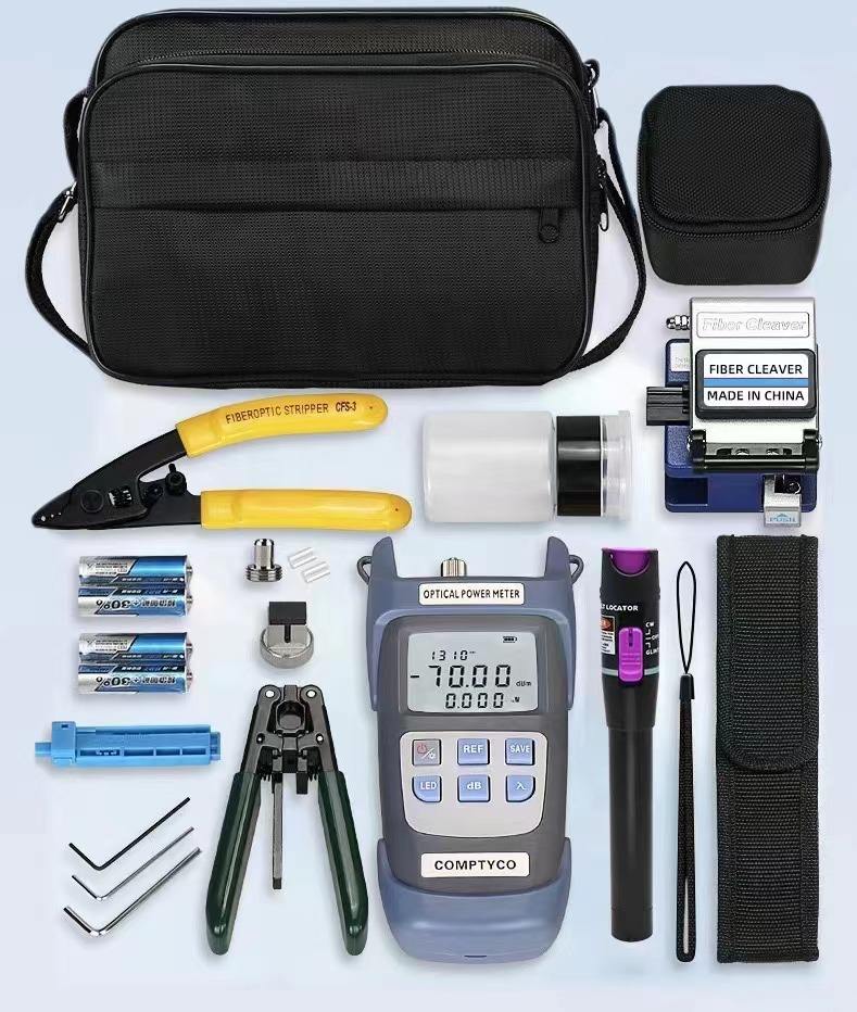FTTH Tool Kits fiber FC-6 cleaver piers stripper cutter power meter ...