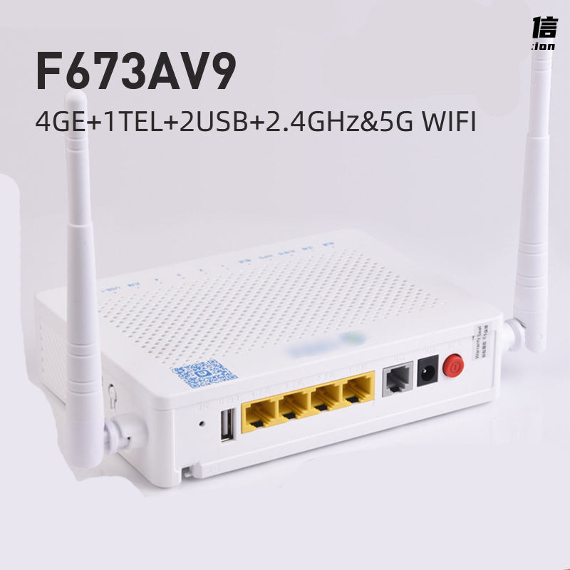 High Range Router Zte F673AV9 Gpon Epon ONU Optical Fiber 4GE+1POTS ...