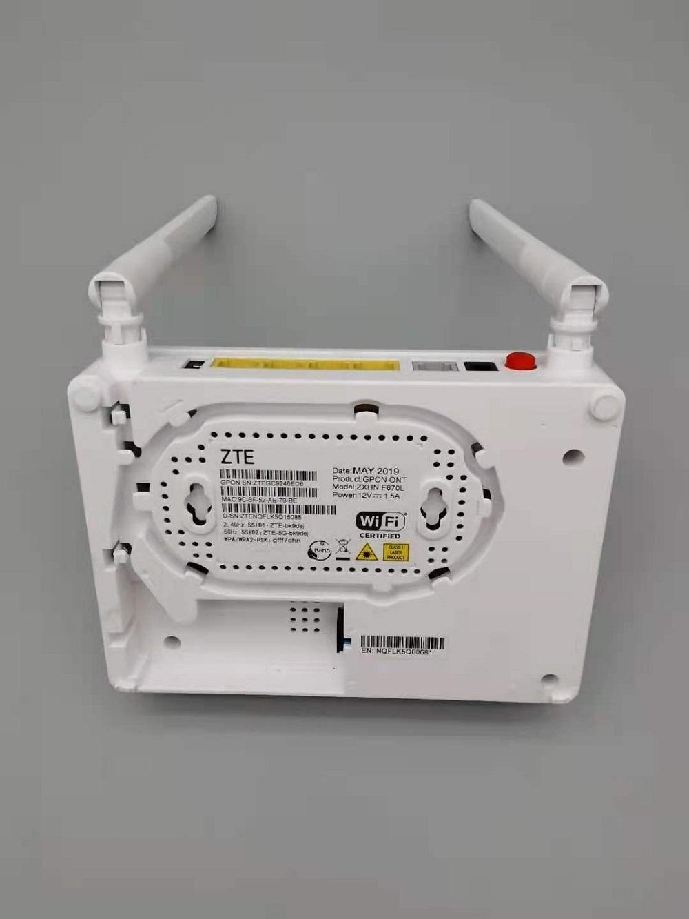 New F670L GPON ONU Dual Band ONT Modem Zxhn F670l - Quality FTTH Products from a Trusted Source