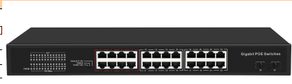 PoE Port Ethernet Switch 24ch 10/100/1000Mbps Gigabit poe switch AC ...