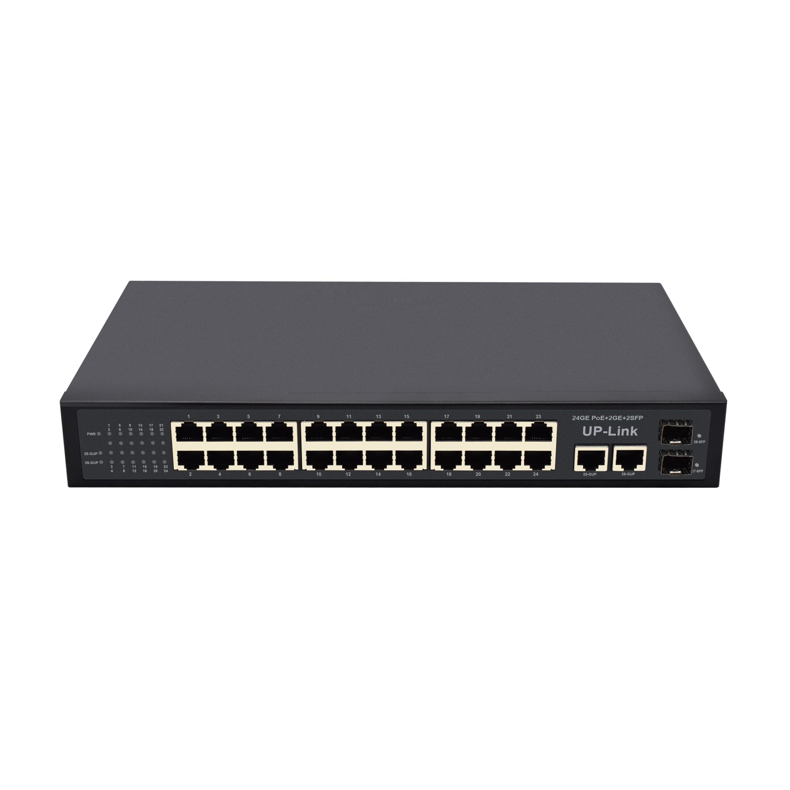 Unmanaged 24-Port Gigabit Smart PoE Switch with 2 Combo SFP Slots 48V ...