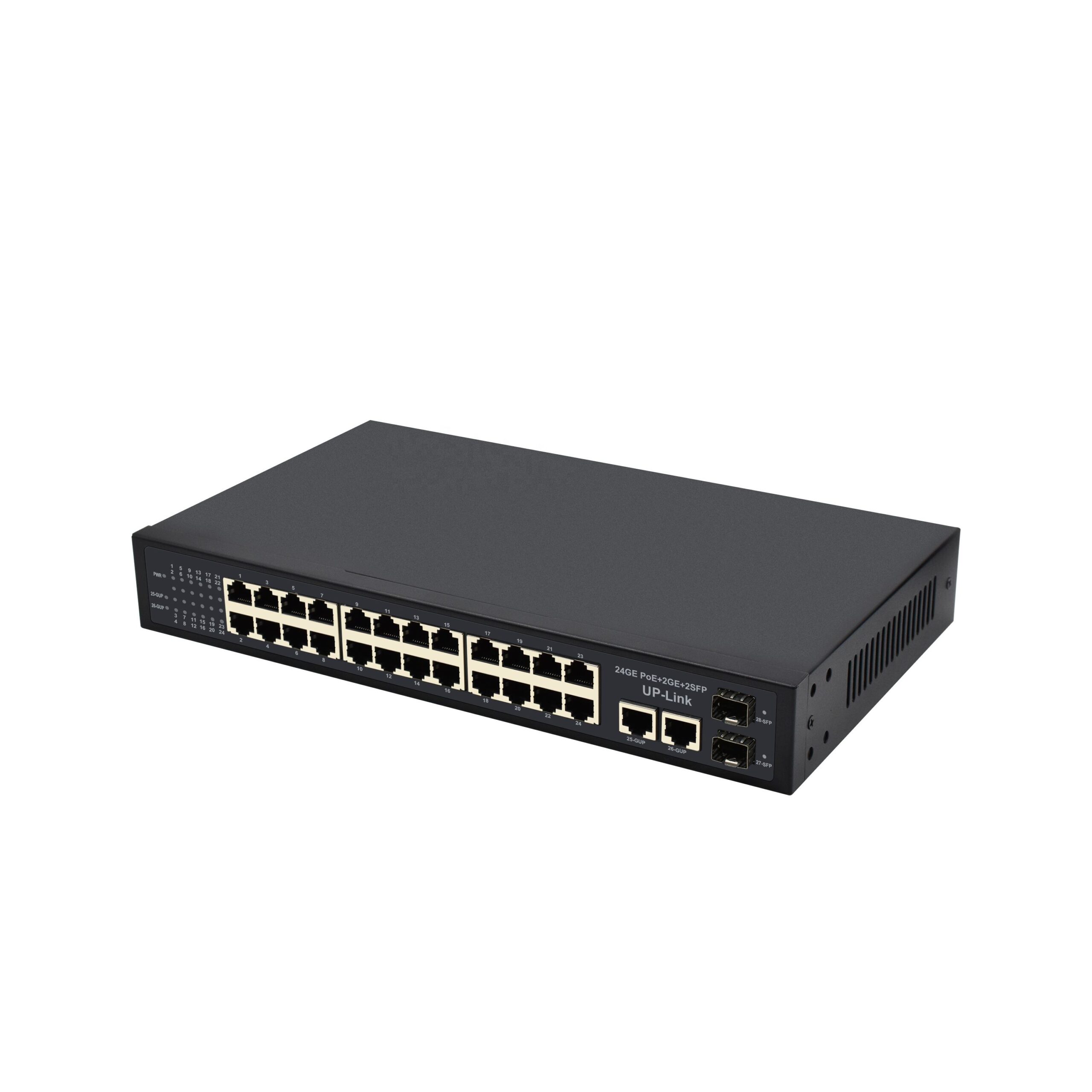 Unmanaged 24-Port Gigabit Smart PoE Switch with 2 Combo SFP Slots 48V ...