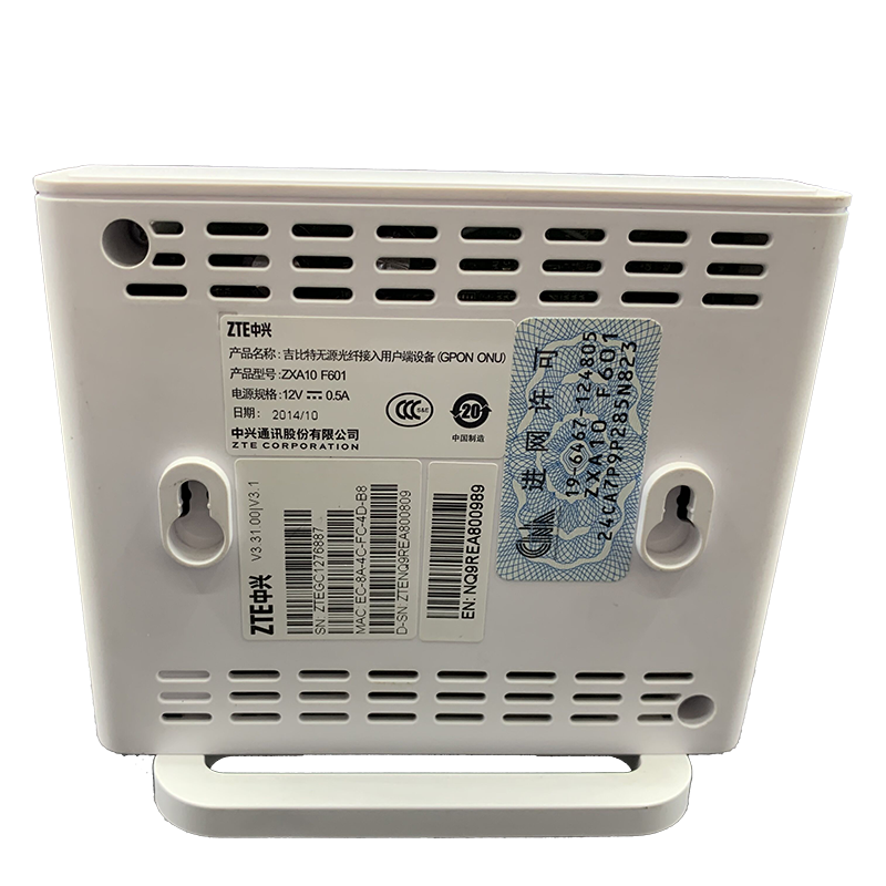 ZTE F601 Brand New ONT 1x GPON 1x RJ45 1000Mb/s Network Unit