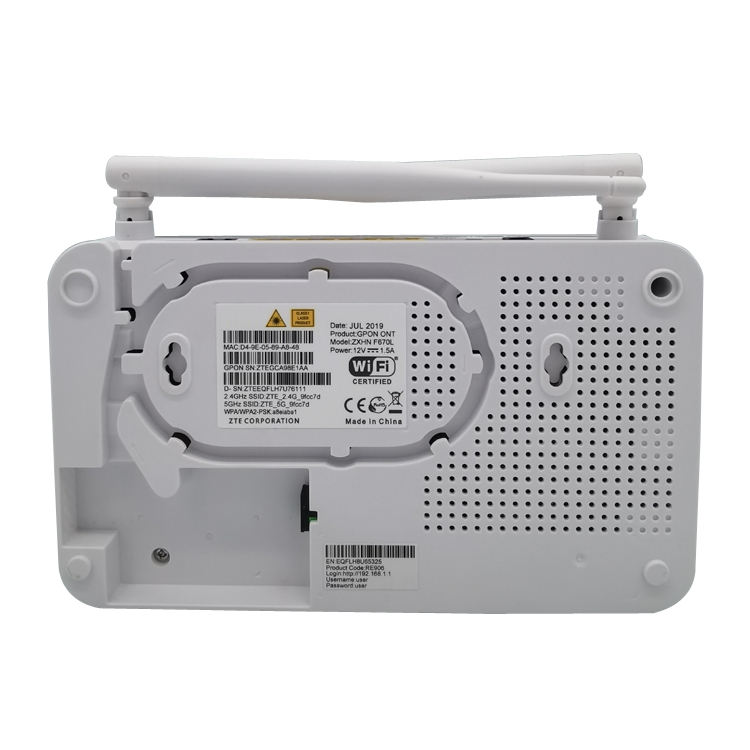 ZTE F670L GPON 4GE 1TEL 2.4G/5G AC WIFI ONU ONT FTTH VOICE NETWORK WIRELESS ROUTER - Quality ...