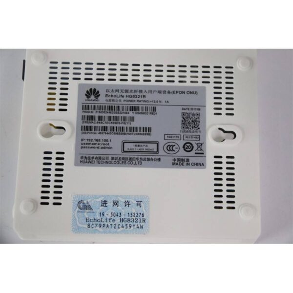 Huawei echolife onu hg8321r 2fe 2LAN single port mini xpon gpon ont fiber optic modem - Ontolt.com