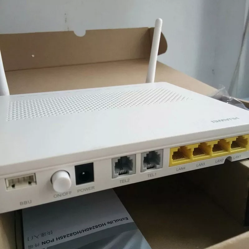 NEW Gpon Ont Fiber Router 8245H Modem Hg8245 English Firmware 8245 H Echolife Hg8245H 4Ge 2Tel ...