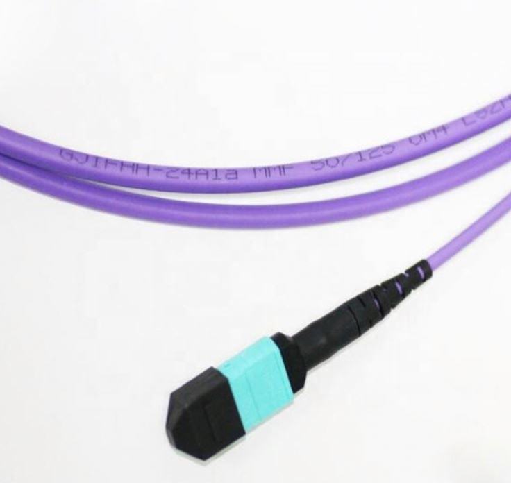 mpo 24 core fiber optic cable 2.0 single mode fiber optic patch cord ...