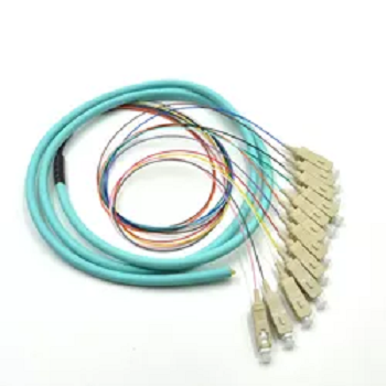 ST 12 Cores Bundle Pigtail Multi-mode OM3 ST UPC 12 color fiber optic ...