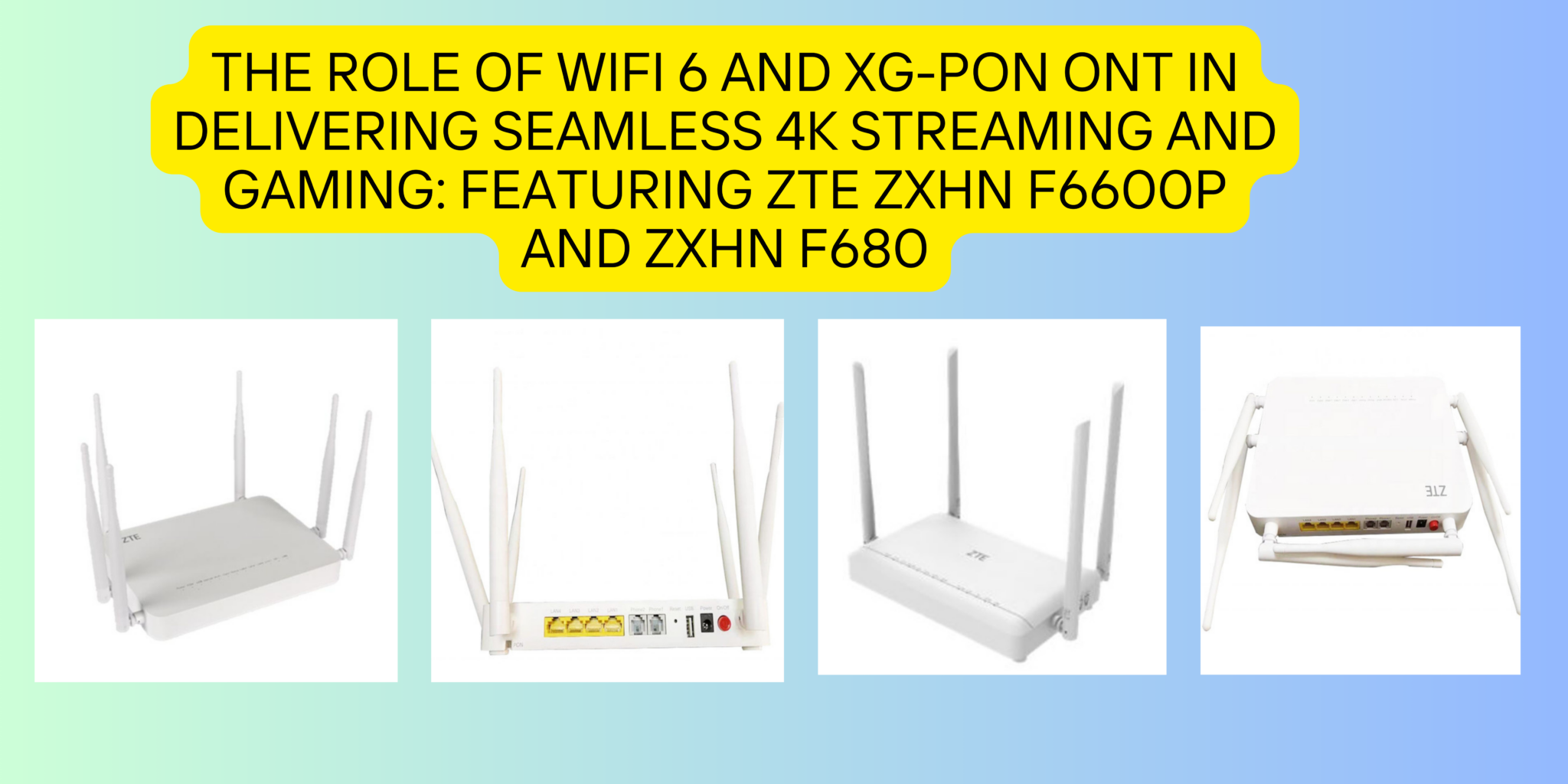 Cómo optimizar WiFi 6 para streaming 4K: ZTE F6600P, F680